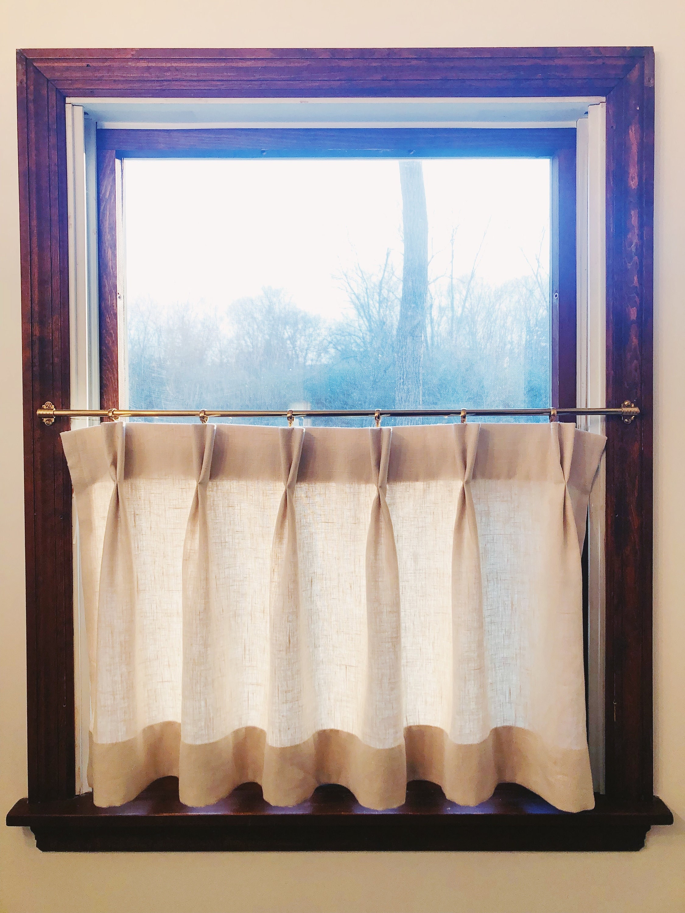 Custom Pinch Pleat Cafe Curtain (unlined) - Etsy