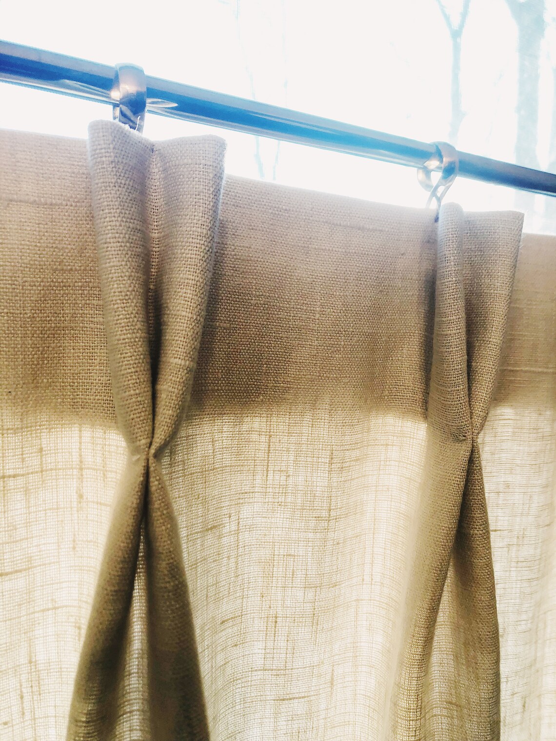 Custom Pinch Pleat Cafe Curtain *send Your Own Fabric* - Etsy