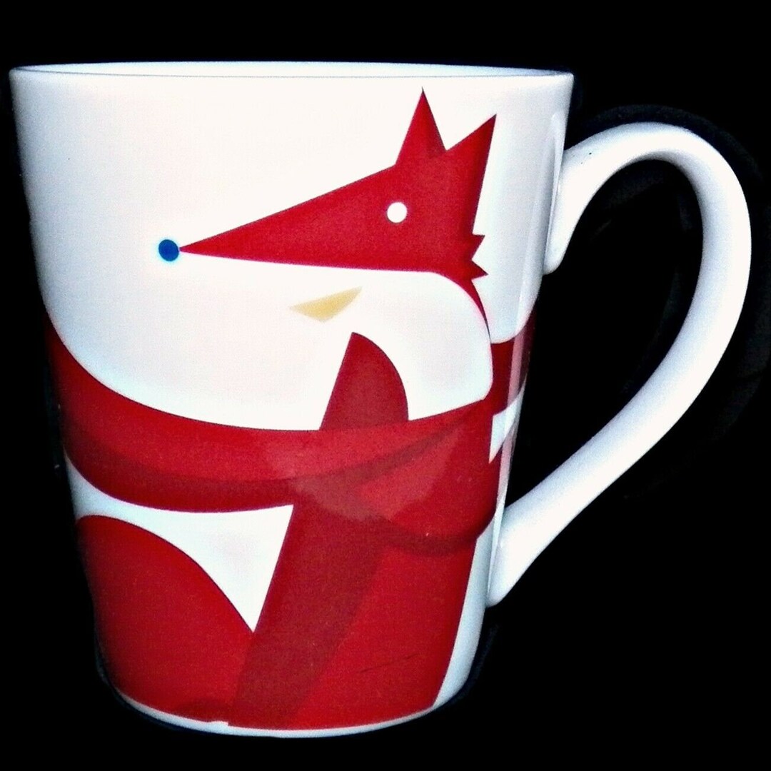 Starbucks 2012 Christmas Holiday Red Fox With Bird and Scarf - Etsy