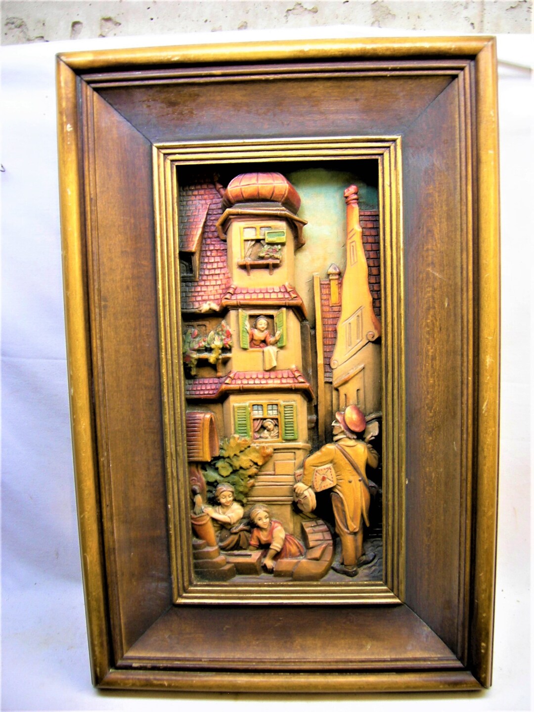 Anri Carl Spitzweg Wood Carved Pictures the Letter Carrier - Etsy