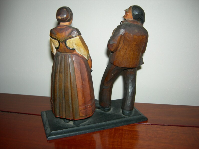 Hans Huggler Wyss Brienz Switzerland Wood Carved Couple - Etsy