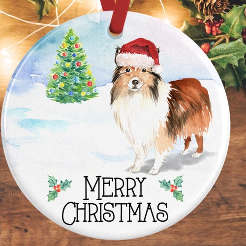 Shetland Sheepdog Ornament Personalized Sheltie Memorial Gift | Etsy