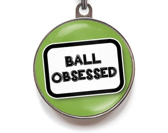 Pet ID Tag Tennis Ball - Etsy