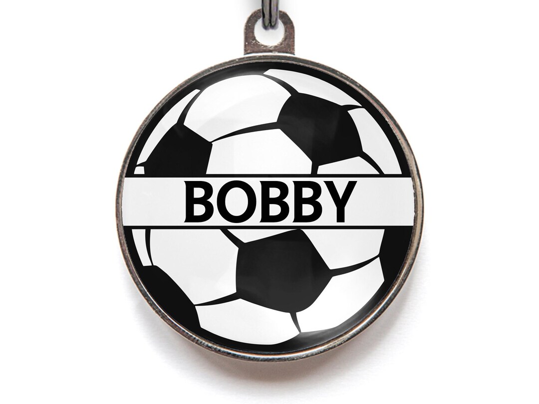 Football Dog Tag, Soccer Ball Pet Tag, Football ID Tag for Dogs & Cats ...