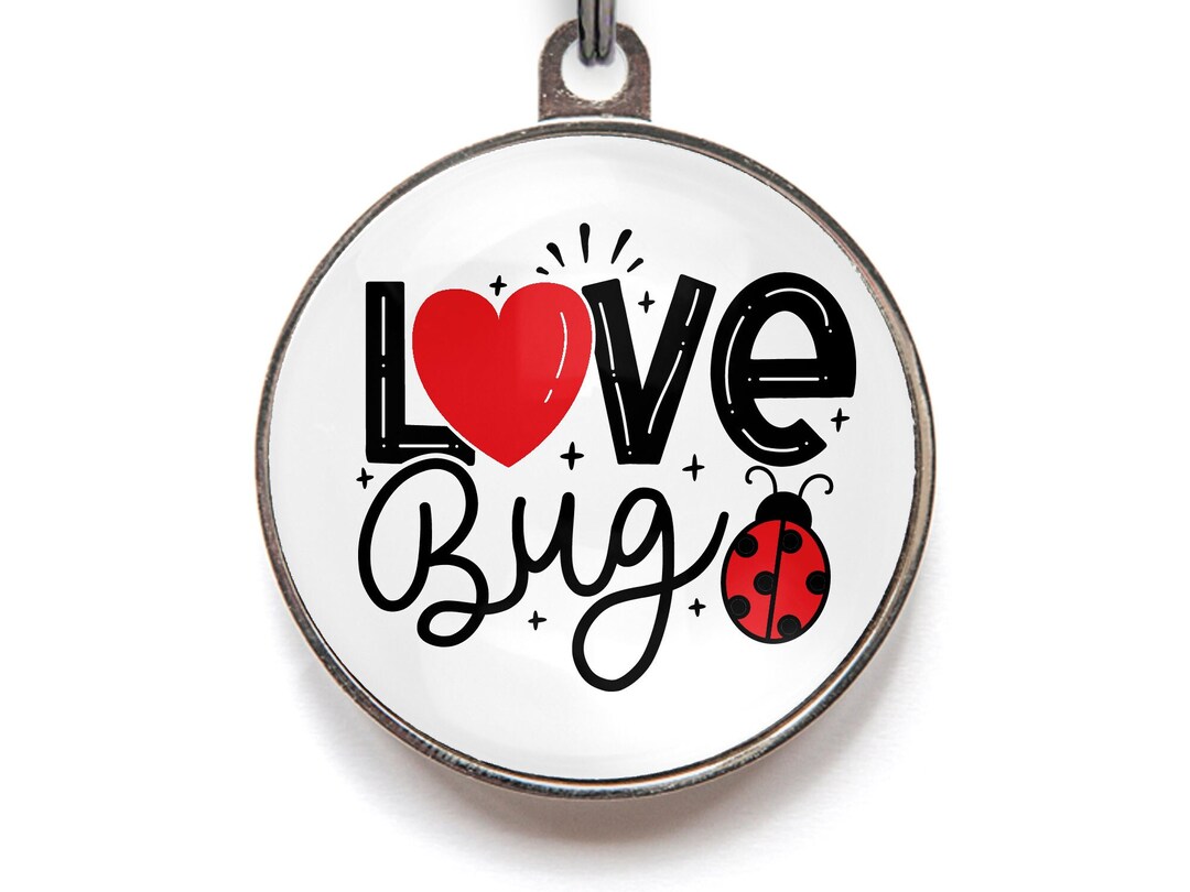 Love Bug Pet Tag – Personalized Ladybug Dog Tag for Valentine’s Day ...