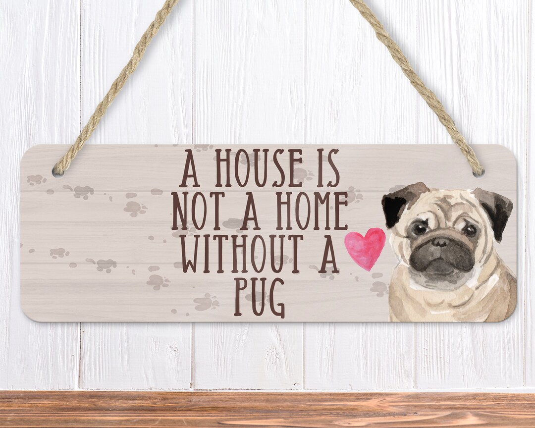 Pug Wall Sign for Pug Lovers - Etsy