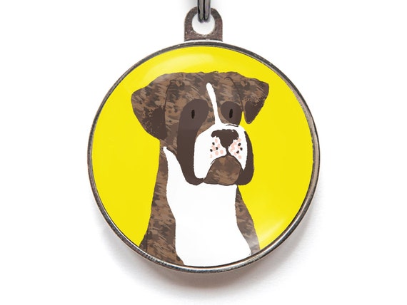 Boxer Dog Tag Personalized Dog Tags for Boxer Dogs Brindle - Etsy