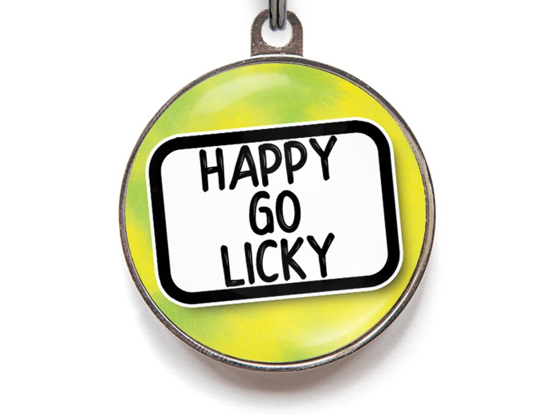 Lucky Pet Tag "happy Go Licky" Lucky Dog Charm, Happy Pets, Green Dog ...