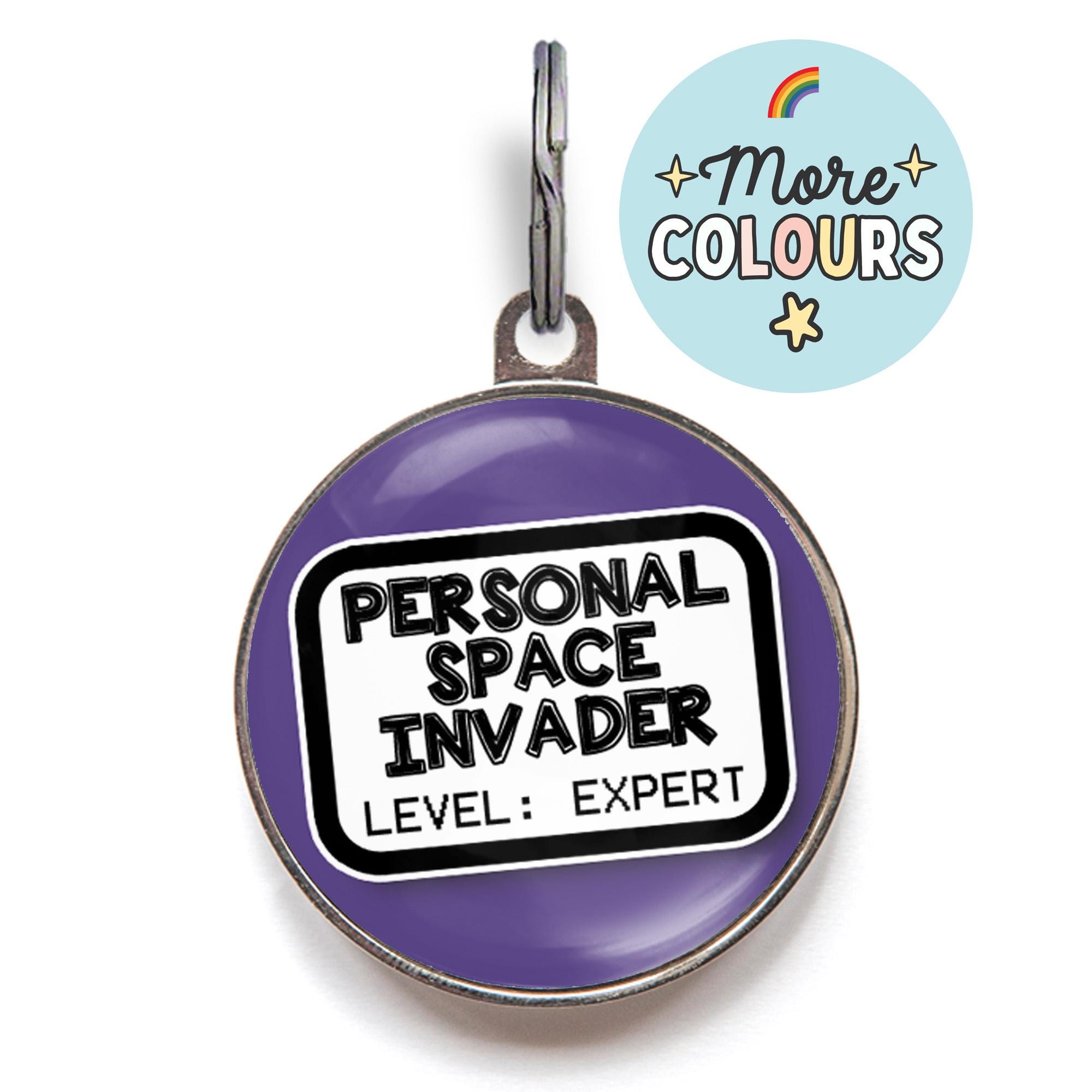 Funny Dog Tag – Personal Space Invader Level: Expert – Funny Dog Collar ...