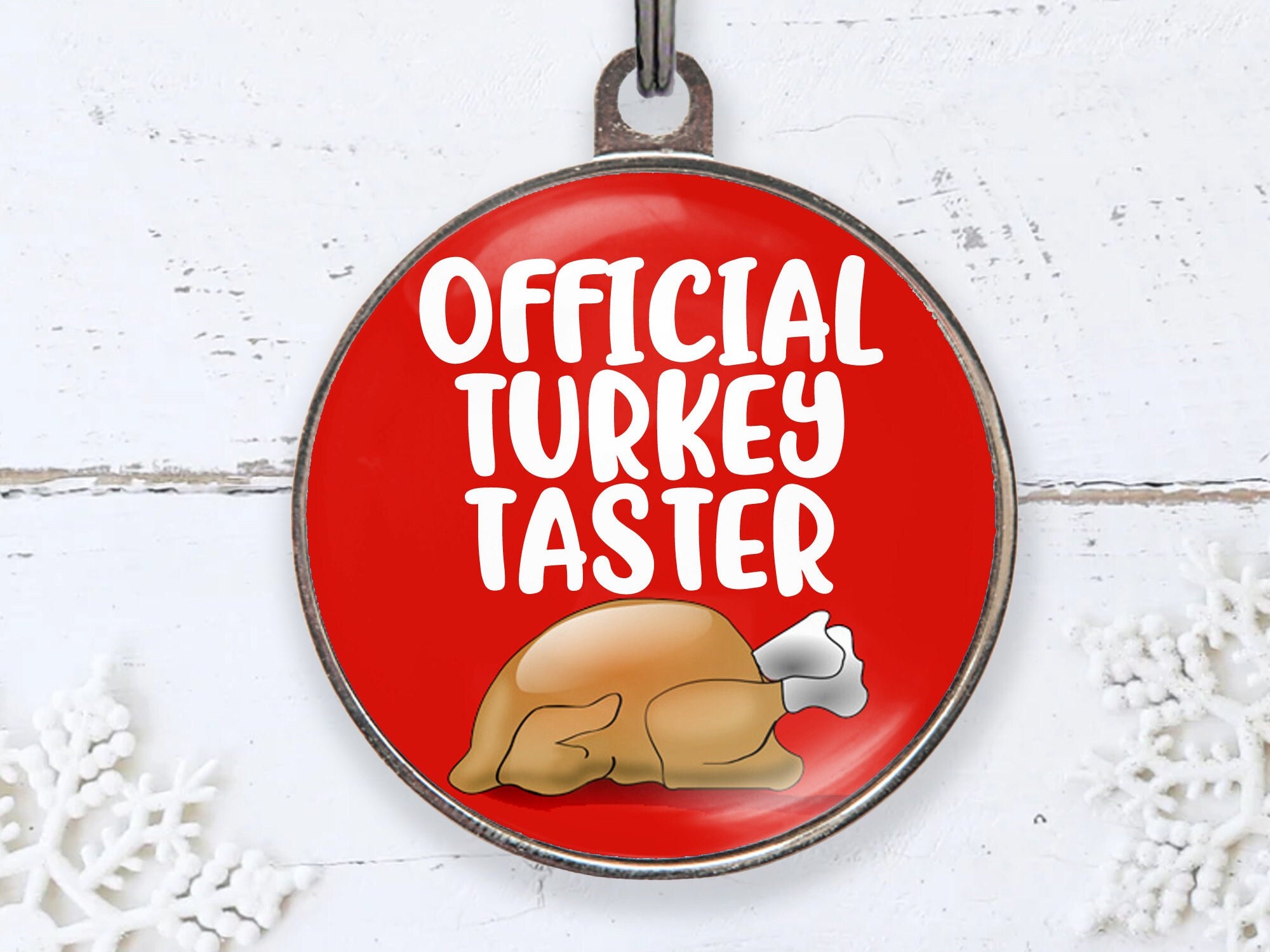 Official Turkey Taster Dog Tag Fun Christmas Pet Tags - Etsy