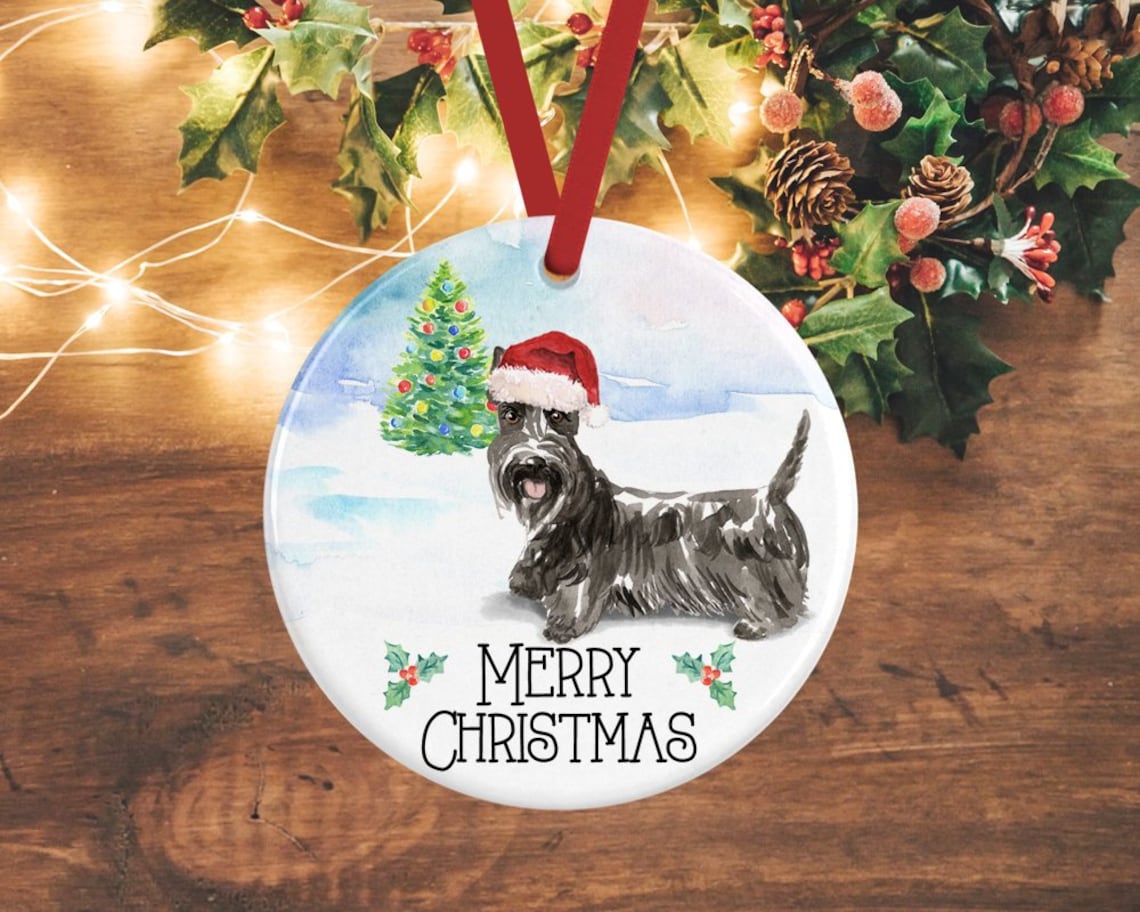 Scottie Dog Ornament Scottie Christmas Decoration Personalised - Etsy UK