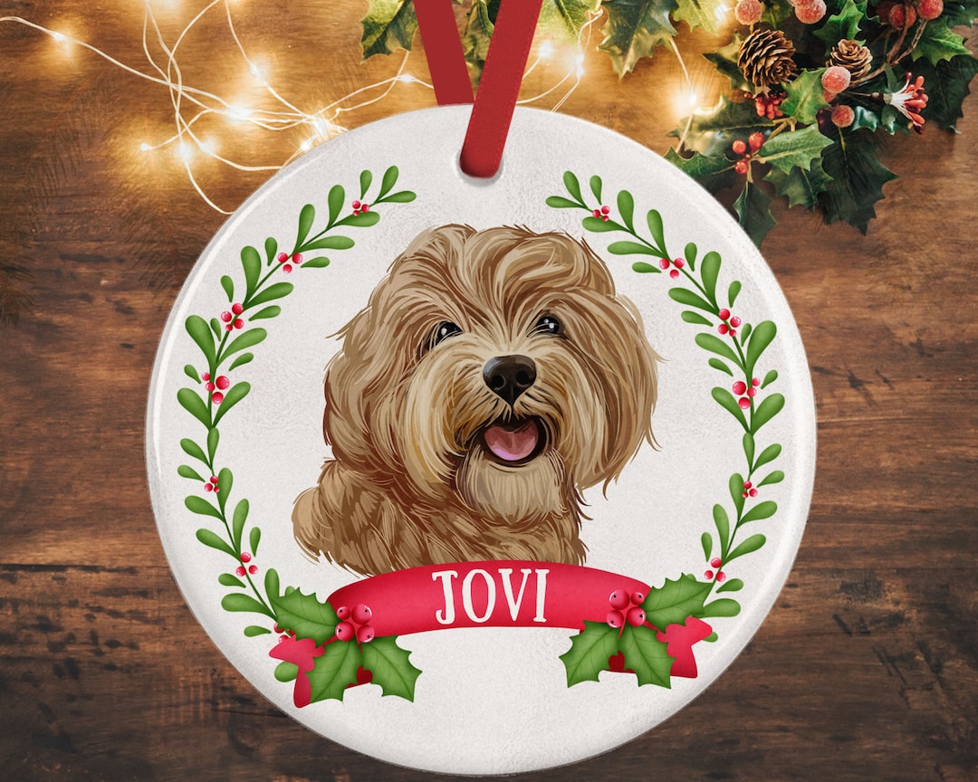 Cavapoo Christmas Ornament, Personalized Dog Christmas Tree Decoration ...