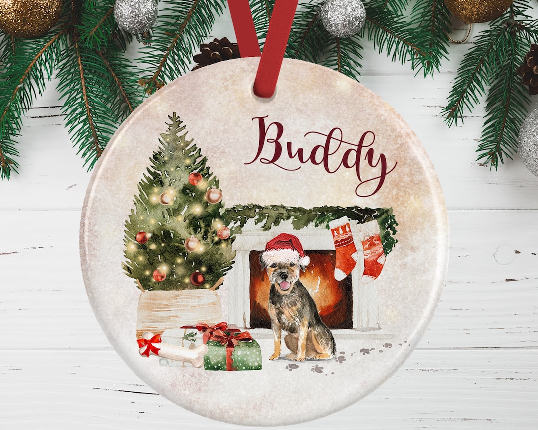 Border Terrier Christmas Ornament Border Terrier Dog Lover Gift Border ...