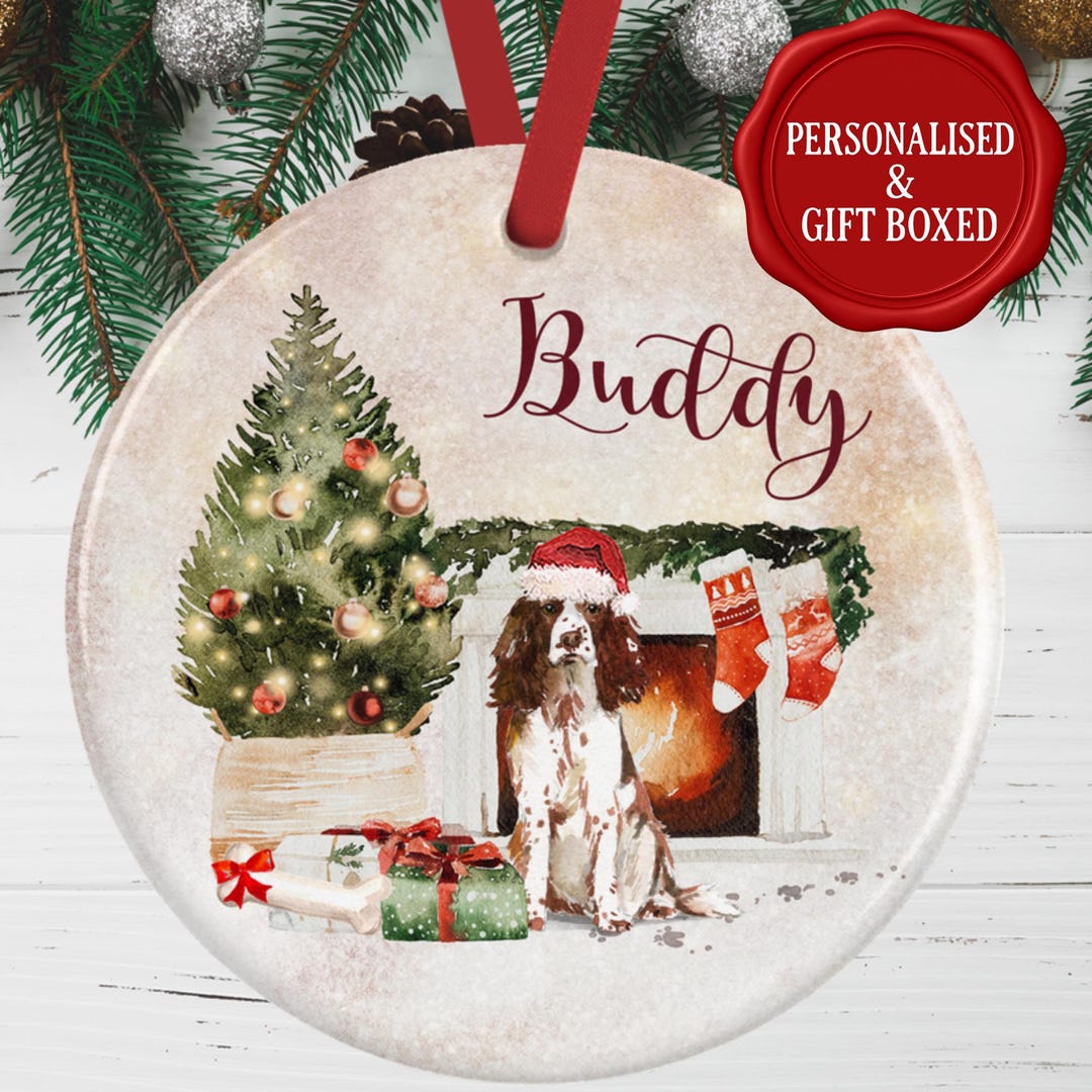English Springer Spaniel Christmas Ornament – Personalised Tree ...