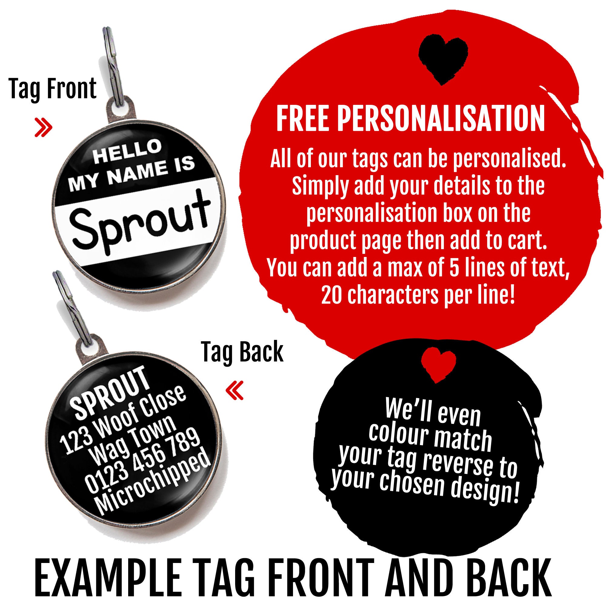 Poop Dog Tag for Your Little Sht Free Personlisation - Etsy UK