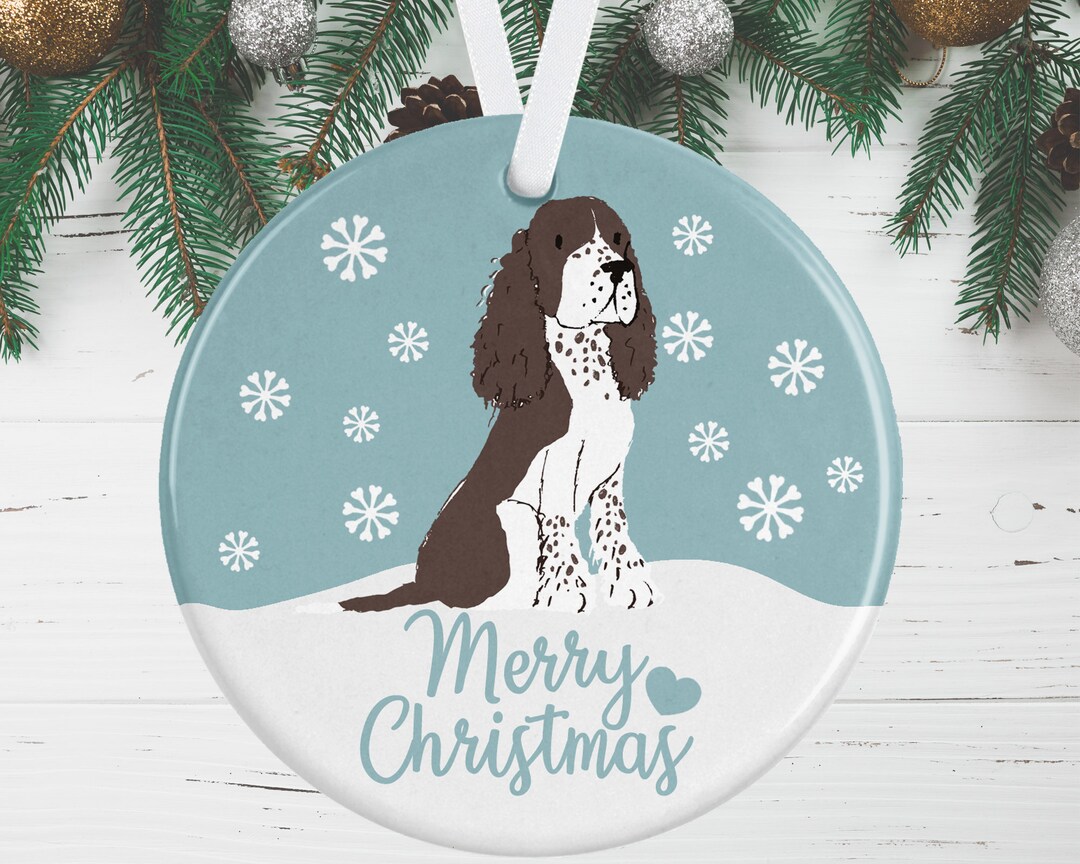 Springer Spaniel Christmas Ornament – Personalized Ceramic Bauble ...