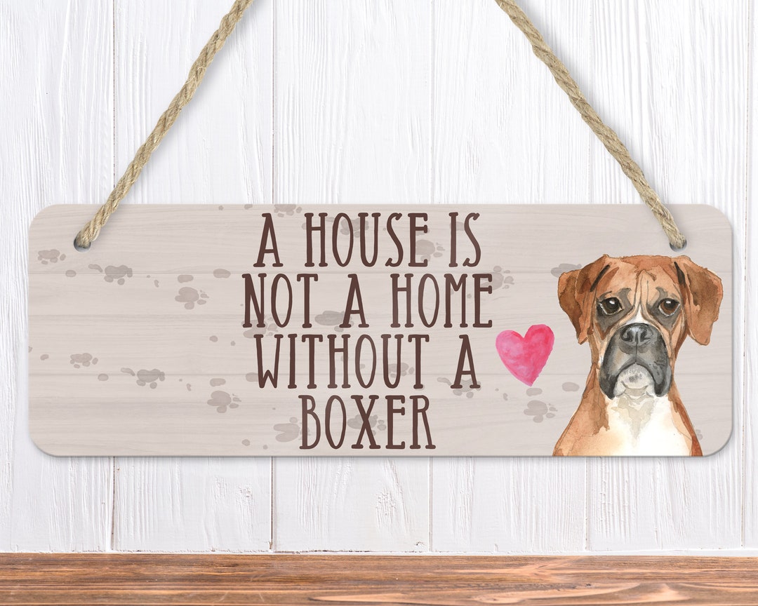 Boxer Dog Wall or Door Sign for Boxer Dog Lovers - Etsy