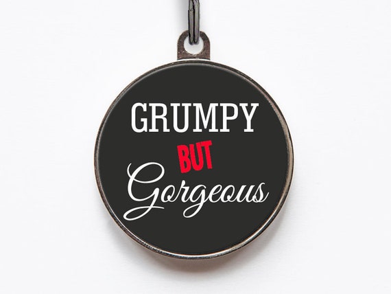 Grumpy But Gorgeous Pet ID Tag FREE Personalization | Etsy