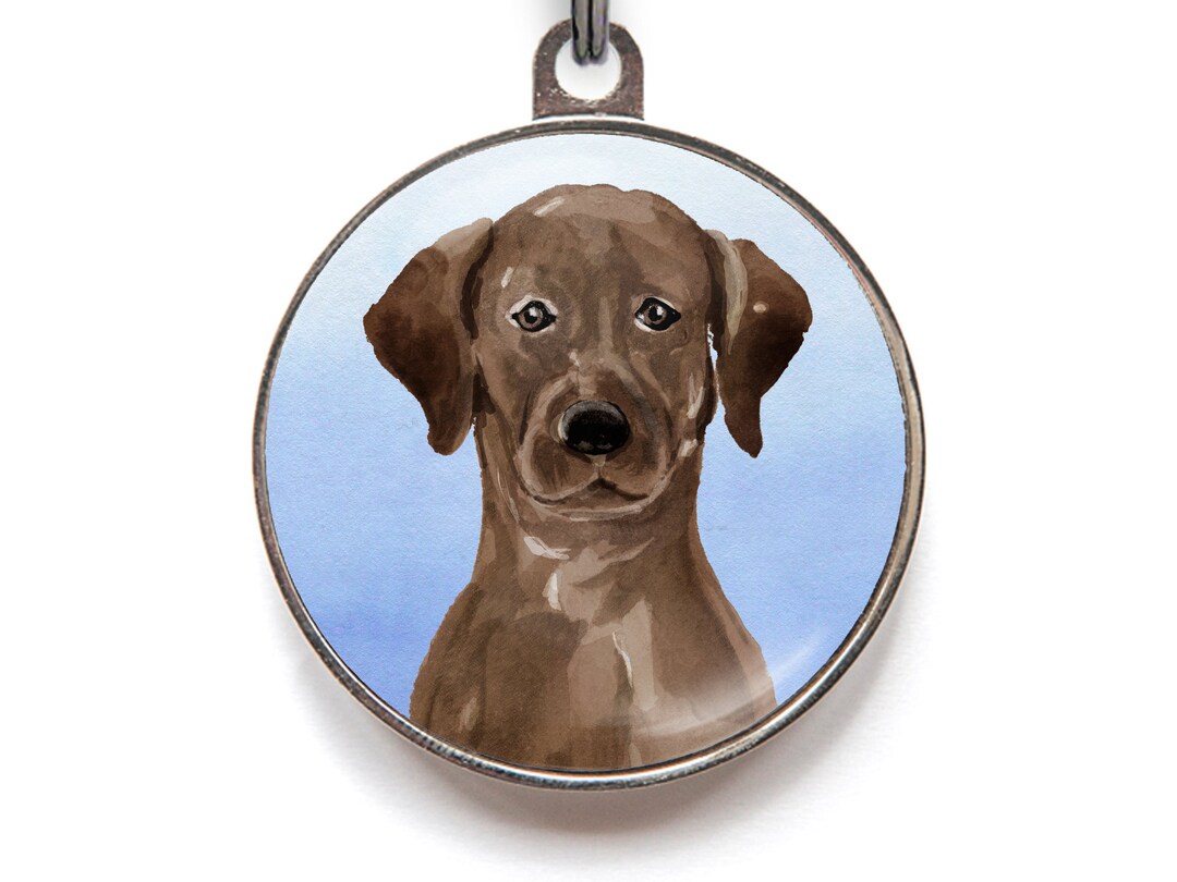 Labrador Dog Tag, Chocolate Labrador ID Tag, Chocolate Lab Gift - Etsy