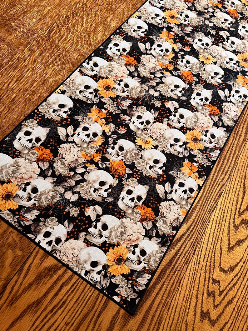 Halloween Table Runner Skull Decor Spooky Decor Halloween - Etsy