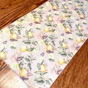 Lemon Table Runner, Lemon Decor, Lemon Kitchen Decor, Summer Table ...