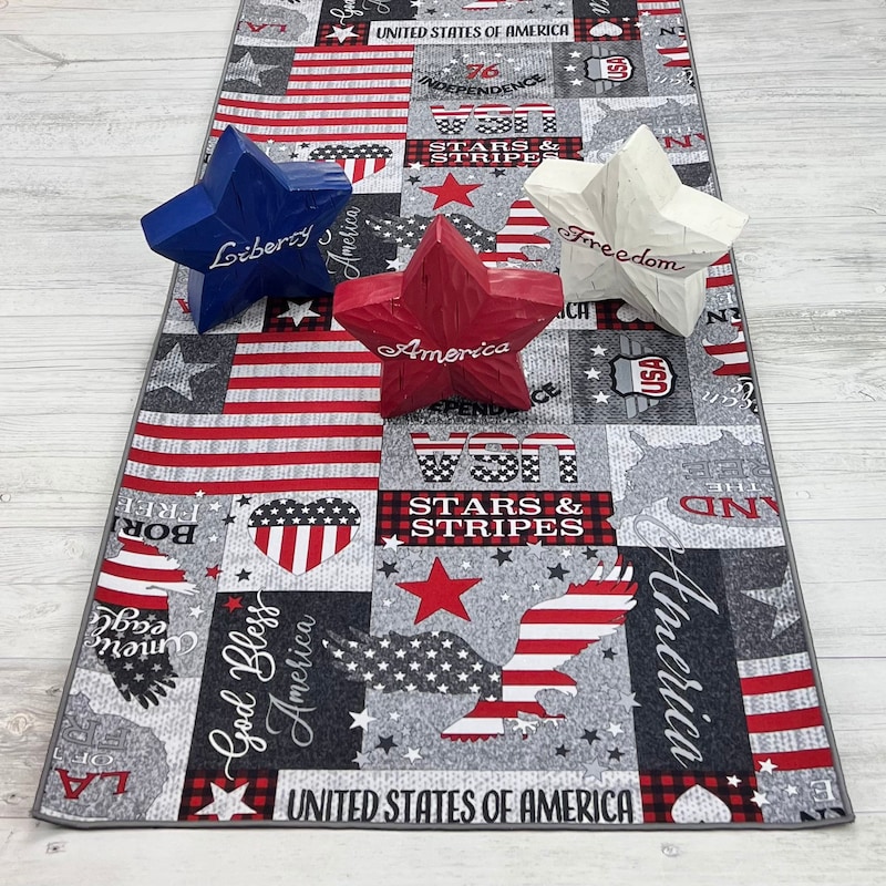 Patriotic Table Runner - Etsy