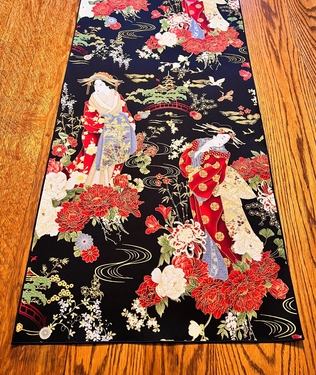 Oriental Decor, Asian Decor, Dining Table Runner, Asian Table Runner ...