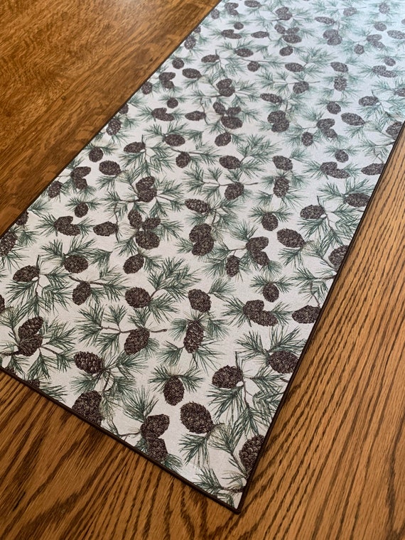 Rustic Table Runner Cabin Decor Pine Cone Table Runner | Etsy