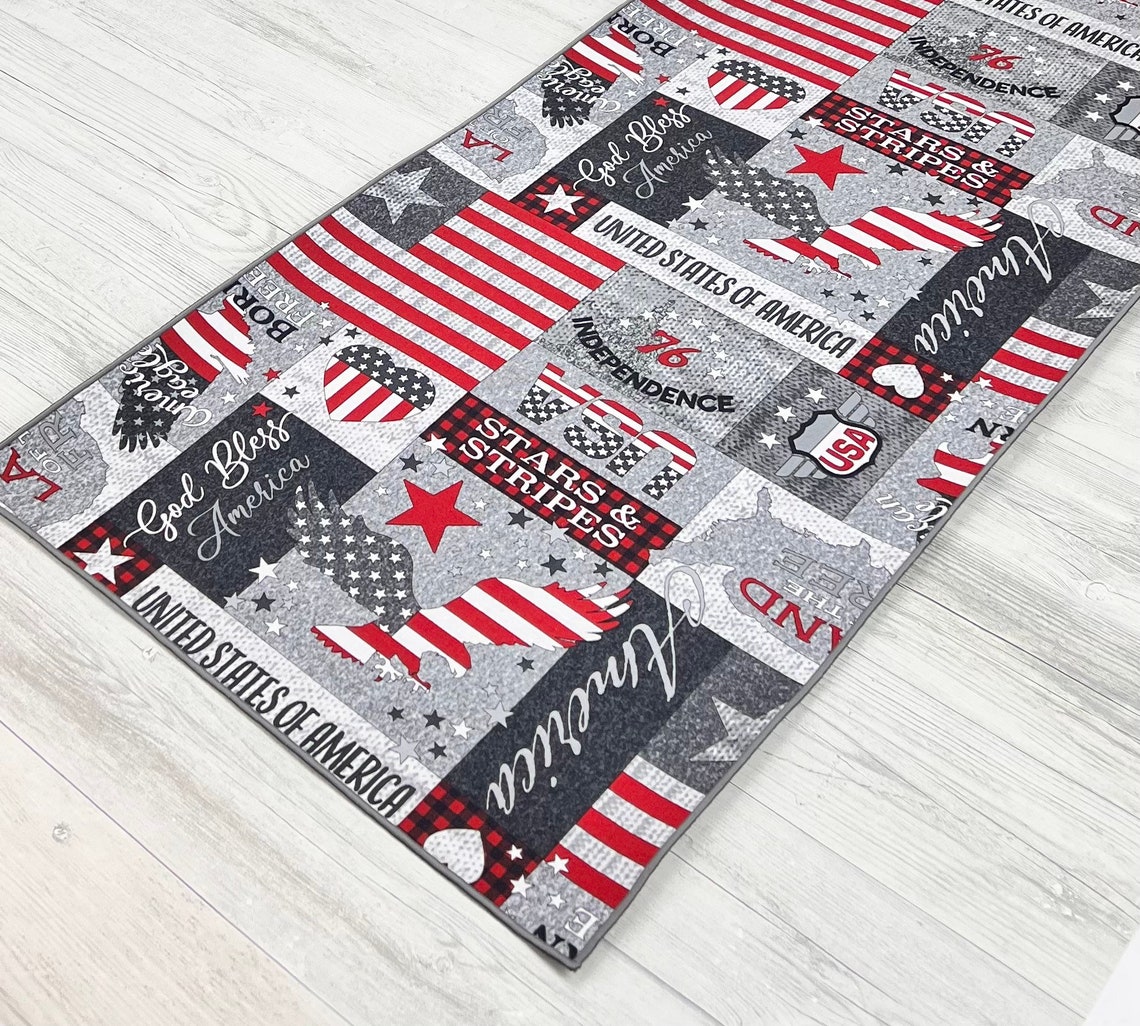 Patriotic Table Runner Patriotic Decor Fourth of July Decor - Etsy