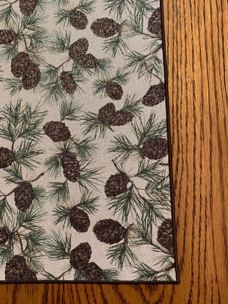 Rustic Table Runner Cabin Decor Pine Cone Table Runner | Etsy