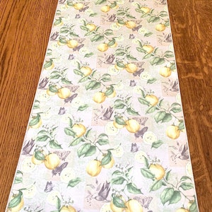 Lemon Table Runner, Lemon Decor, Lemon Kitchen Decor, Summer Table ...