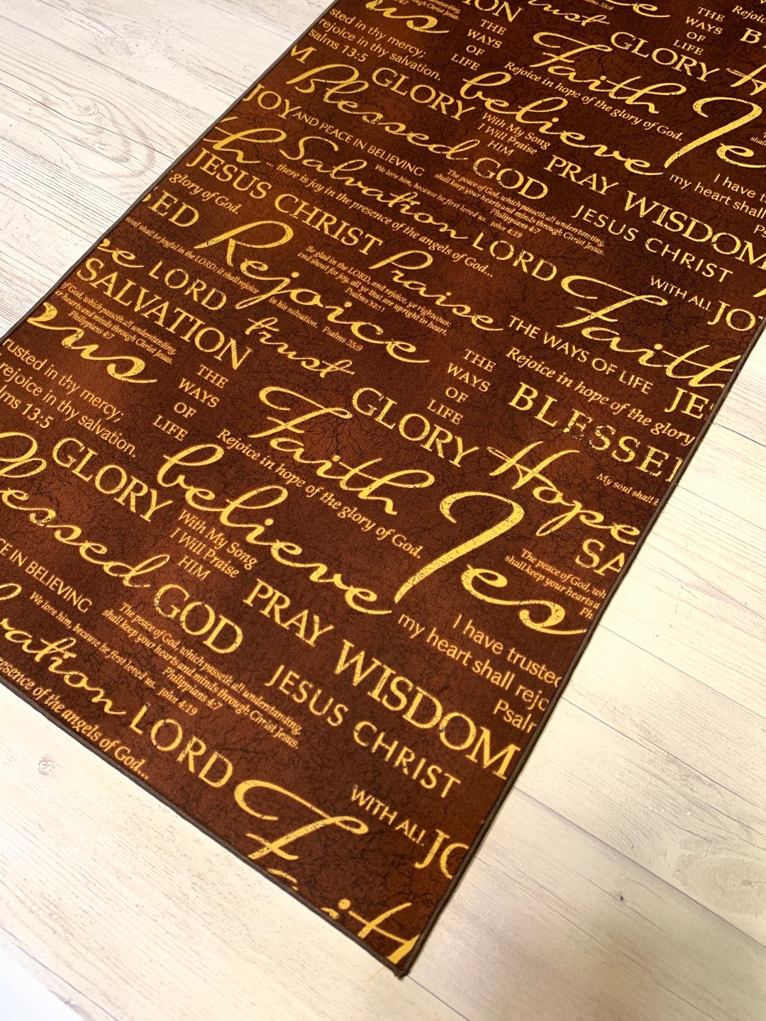 Religious Table Decor, Baptism Party Decor, Easter Table Runner, Church ...