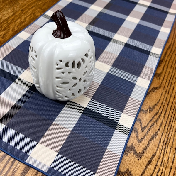 Blue Table Runner - Etsy