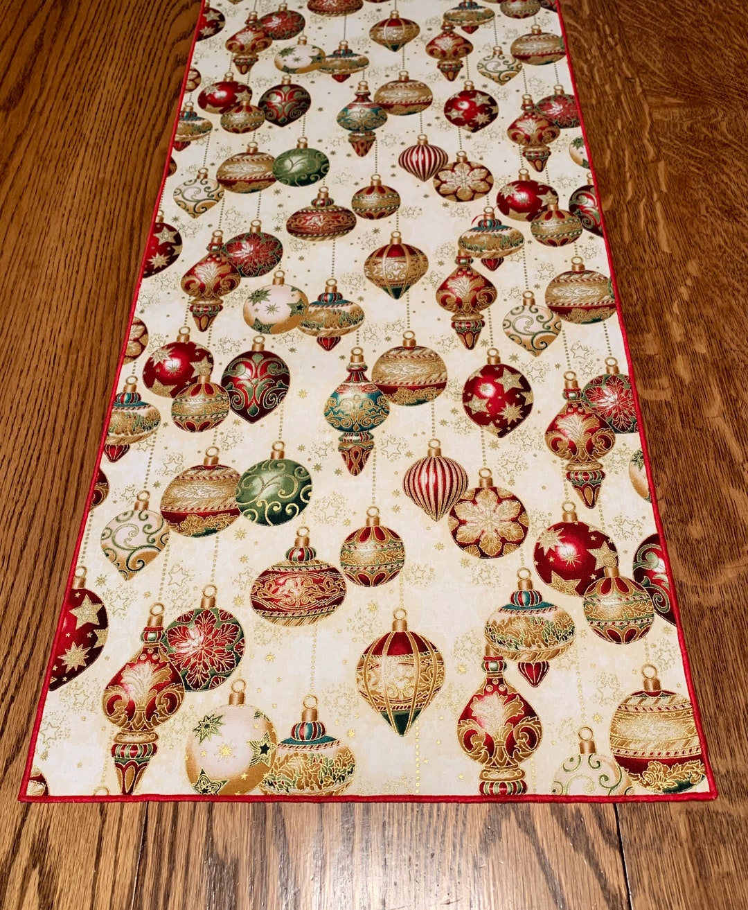 Christmas Table Runner, Elegant Christmas Table Decor, Holiday Table ...