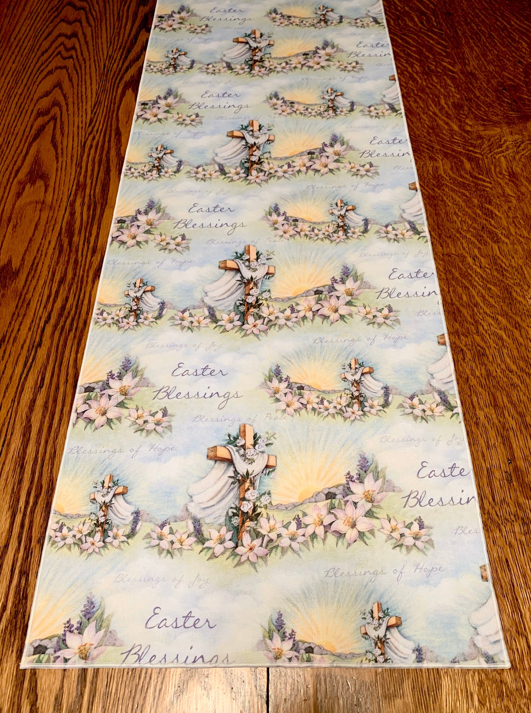 Easter Runner, Religious Table Decor, Easter Table Runner, Christian ...