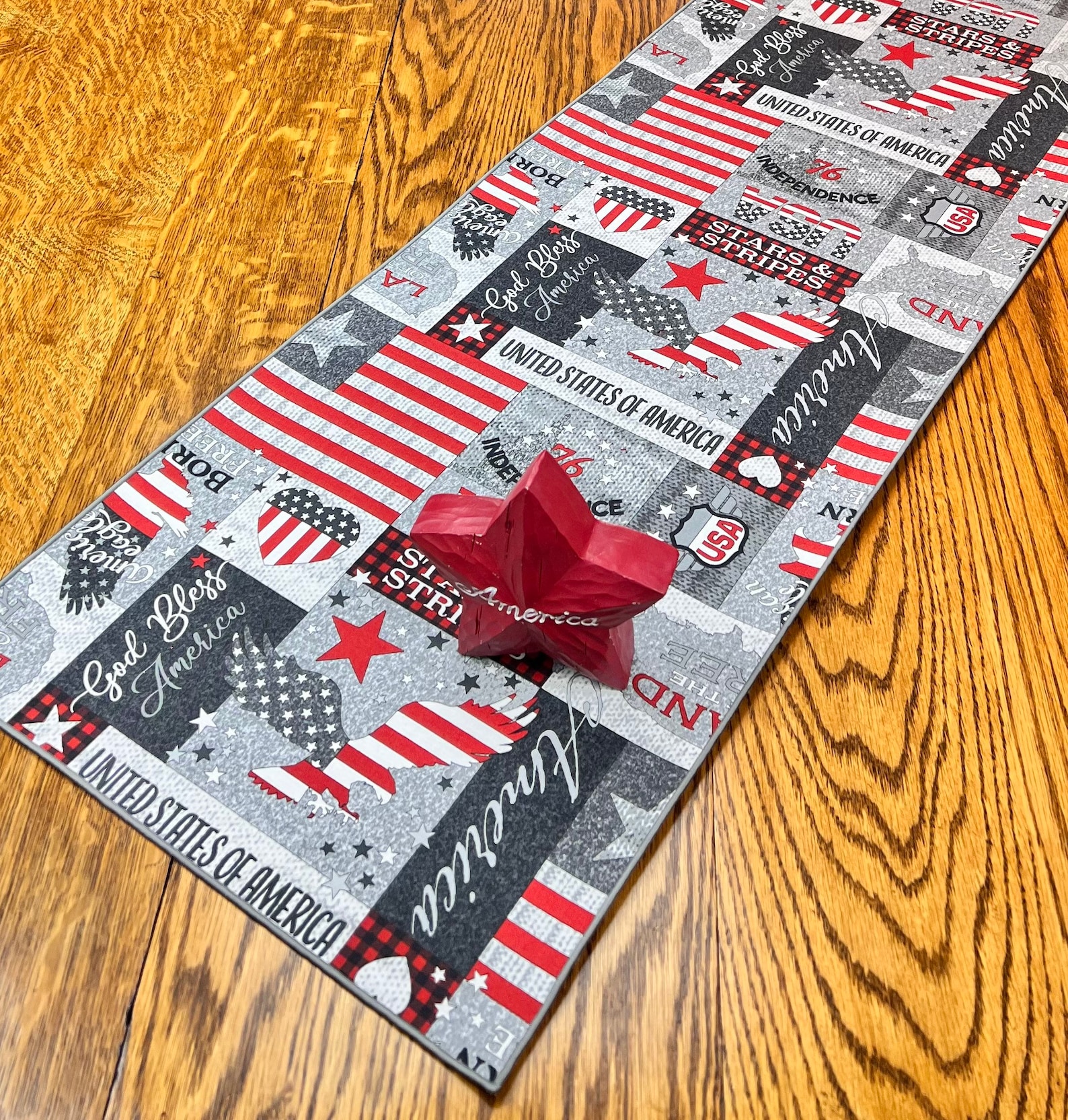 Patriotic Table Runner Patriotic Decor Fourth of July Decor - Etsy