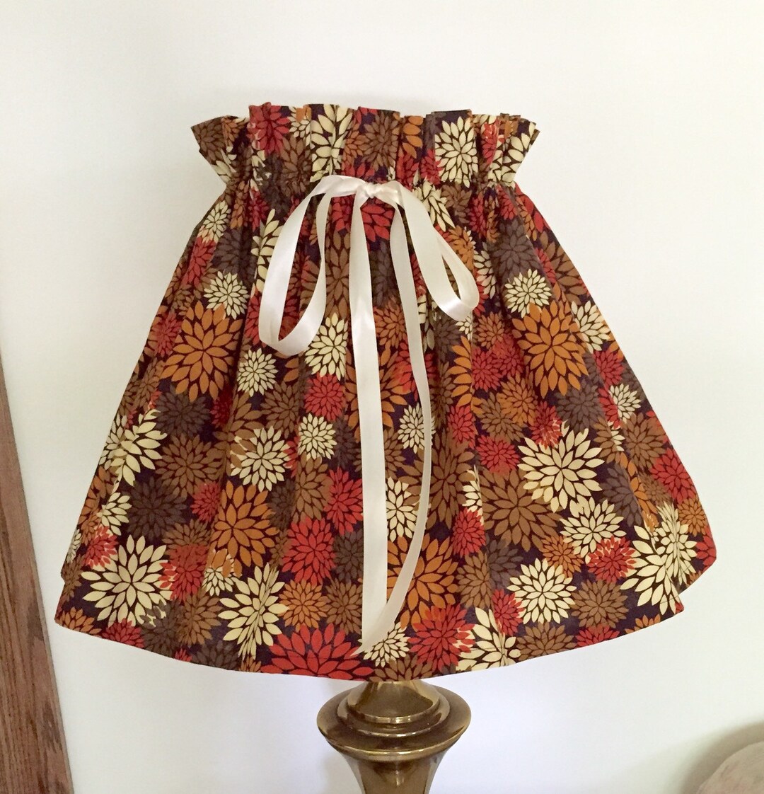 Fall Decor, Fabric Lamp Shade Cover, Floral Lamp Shade Cover, Fall Lamp ...