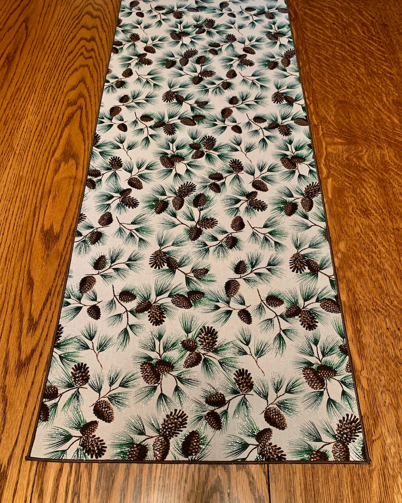 Pine Cone Table Runner Rustic Table Runner Cabin Decor | Etsy