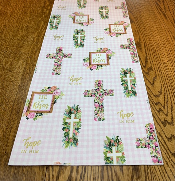 Easter Table Runner Religious Table Decor Easter Runner | Etsy