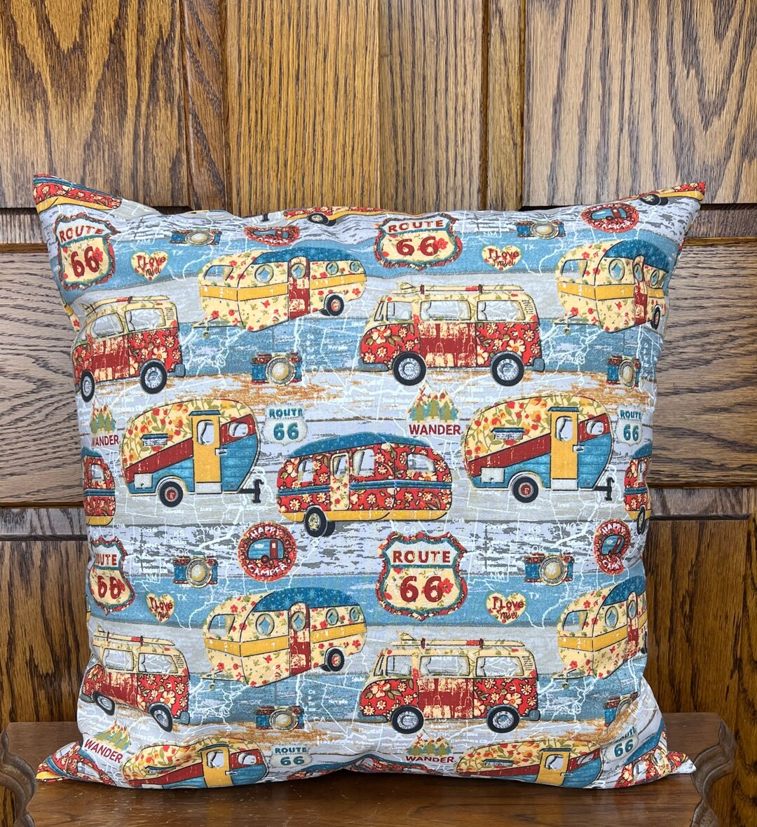Retro Camper, Camper Pillow Cover, Camper Decor, RV Decor, Trailer ...