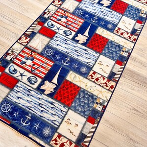 Summer Table Decor, Sailboat Decor, Summer Table Runner, Coastal Home ...