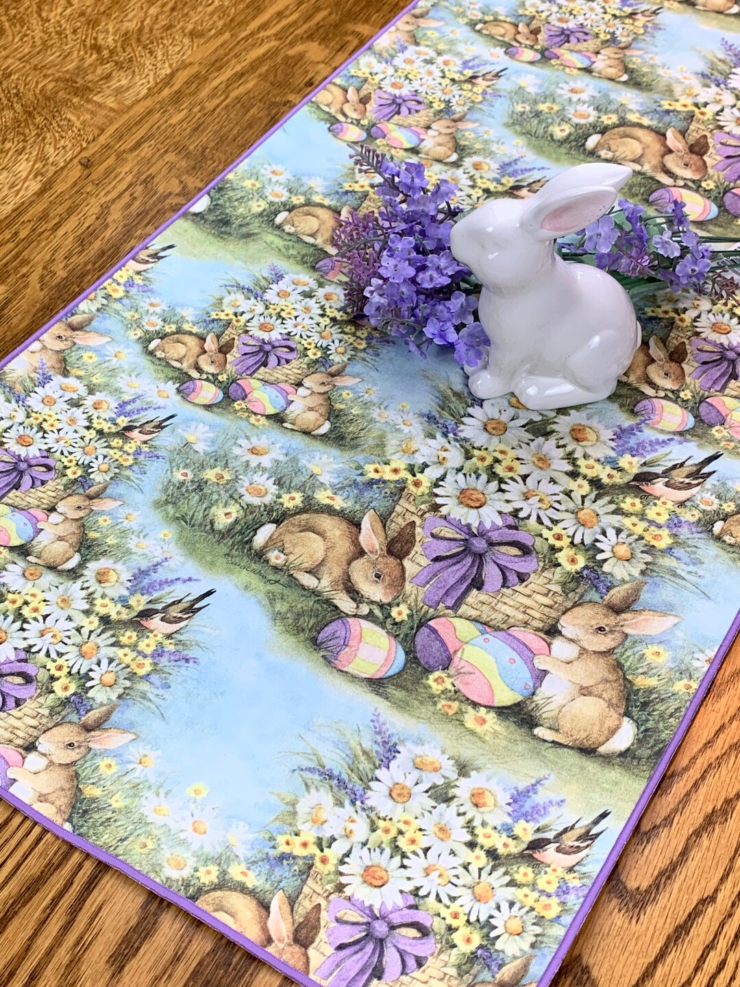 Easter Table Runner, Easter Bunny Decor, Holiday Table Runner, Easter ...