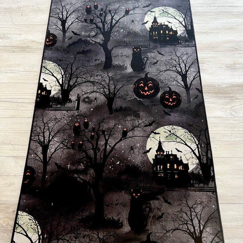 Black Table Runner - Etsy