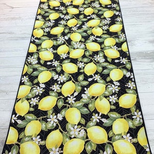 Lemon Table Runner, Lemon Kitchen Decor, Lemon Decor, Summer Table ...