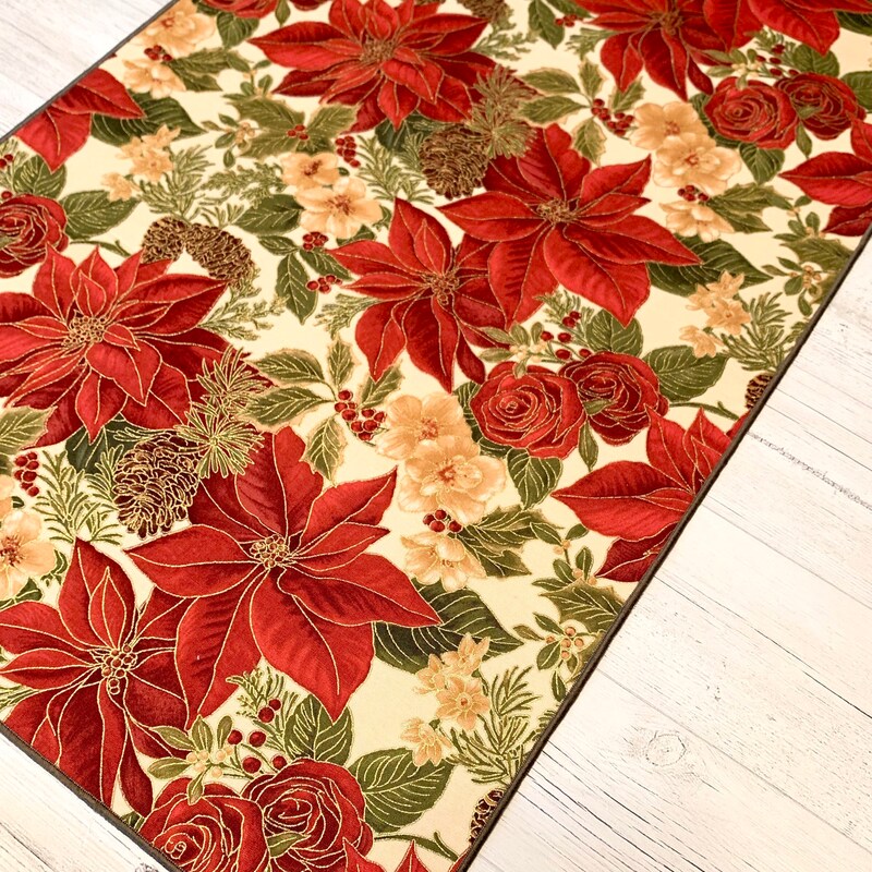 Poinsettia Table Runner - Etsy