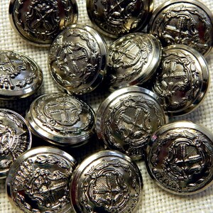 Matching Crown Crest Crossed Arrows Silvertone Metal Uniform - Etsy