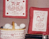 Nest Friends Redwork Embroidery Pattern BBD165 Designer Robin - Etsy