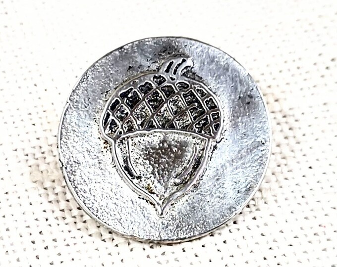 Signed Christina Pewter Acorn Button 19mm 3/4" Collector Button Sewing Supply - Etsy