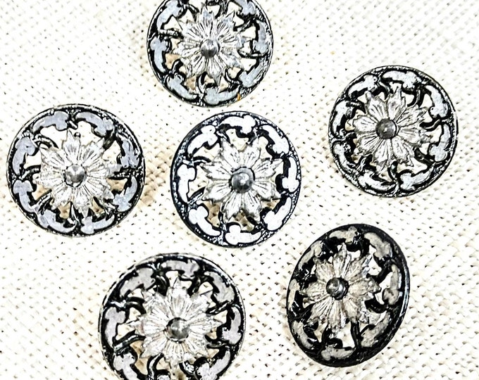 Carved Mother of Pearl Loop Shank Button 25mm 1" Sewing Supply - Etsy