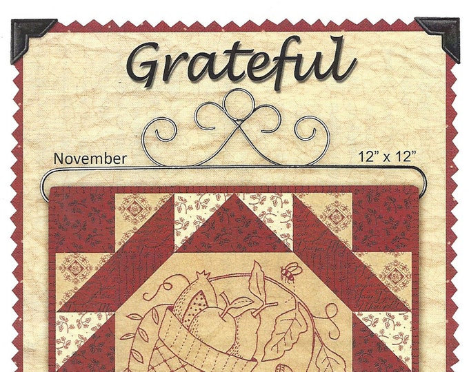 Grateful Embroidery Quilt Pattern Kathy Schmitz Studio A Patchwork Year ...
